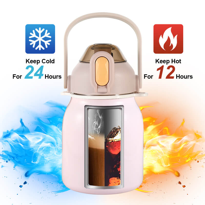 Botella grande de agua de acero inoxidable de 1 litro - EverichHydro