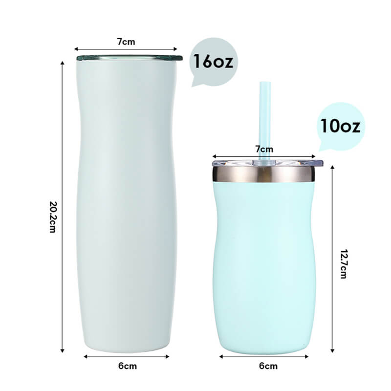 10oz/16oz Stainless Steel Straw Cup Wholesale - Everichhydro