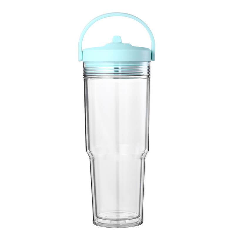 Double Wall Plastic Tumbler with Flip Straw Lid - Everich Hydro